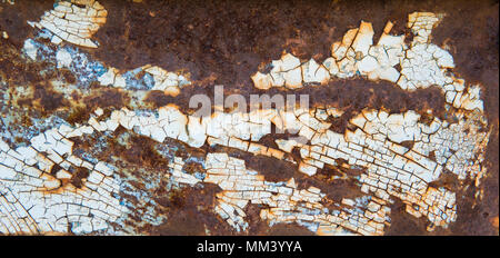 Heavy erosion metal texture faded blue color, abstract grunge ...