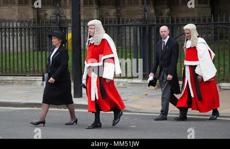 Lord Chancellors Breakfast. High Court Judges walk from Westminster ...