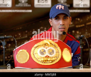 Boxer Emmanuel Rodriguez during the press conference at the Savoy Hotel ...