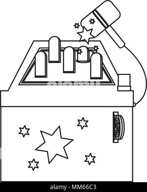 hammer arcade machine icon over white background, vector illustration ...