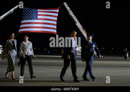 U.S. Air Force Col. Lisa Mabbutt, left, 633d Mission Support Group ...