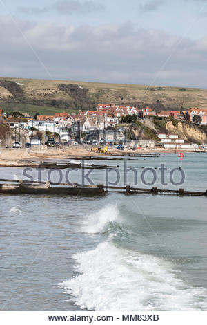 View across Swanage seafront, Dorset, South of England, UK Stock Photo ...