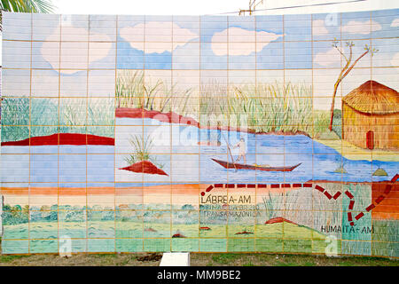 Mural TransAM, Transamazônica highway, BR-230 road, KM 0, Cabedelo ...