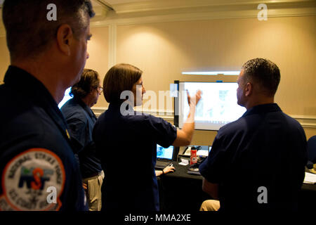 Capt. Megan Dean, commander of Coast Guard Sector Miami, meets the Lt ...