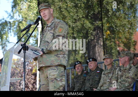 MARKET SQUARE, ZAGAN, Poland — Col. David Gardner, commander, 2nd ...