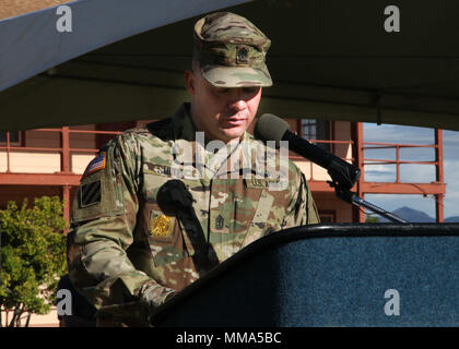 The incoming HHC, USAICoE First Sergeant, First Sgt. Shaun Smith ...