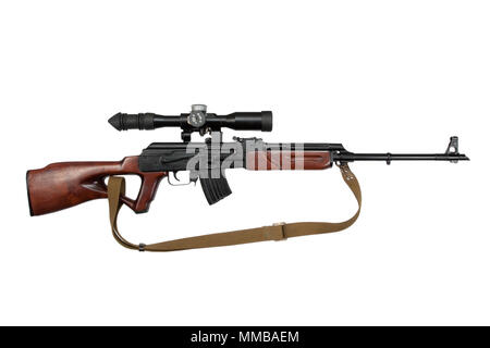 kalashnikov based sniper rifle with optic sight Stock Photo - Alamy