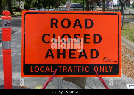 road closed local traffic only sign swift current Saskatchewan Canada ...