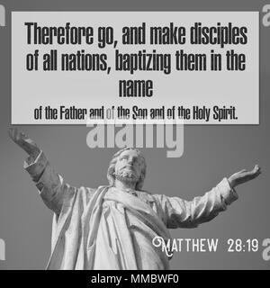 Therefore go, and make disciples of all nations, baptizing them in the ...
