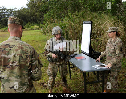 Soldiers of 299th Cavalry Regiment, Hawaii Army National Guard stage ...