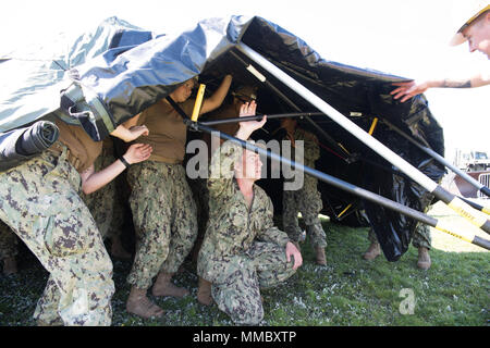 A system of tents was set up for 2nd Marine Logistics Group command ...