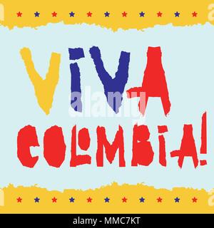 Colombia Independence Day Label Flat Cartoon Hand Drawn Templates ...