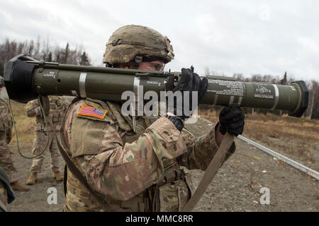 Army Spc. Hunter Hendrix, assigned to the 109th Transportation Company ...