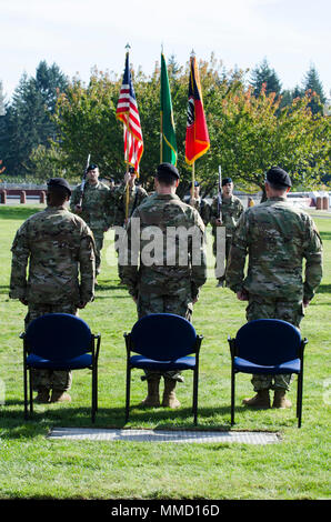 Col. Bryan Grenon, 81st Stryker Brigade Combat Team commander and Command Sgt. Maj. Alfonso ...