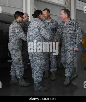 Col. Ty Neuman, 2nd Bomb Wing commander, gives opening remarks to ...