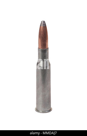 7.62 cartridge isolated on white background Stock Photo - Alamy