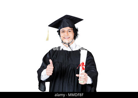 indian male graduate thumbs up Stock Photo - Alamy