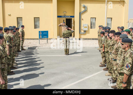 Royal Air Force Air Commodore Johnny Stringer (left), Air Component ...