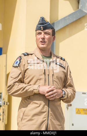Royal Air Force Air Commodore Johnny Stringer (left), Air Component ...