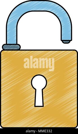 Security padlock symbol scribble Stock Vector Image & Art - Alamy