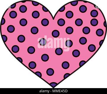 color heart love with points design decoration Stock Vector Image & Art ...