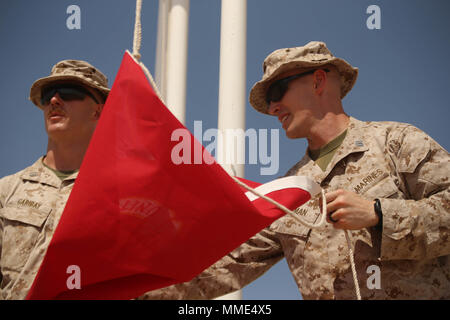 official flag of Battalion Fleet Command, Air Force Turkey at cloudy ...
