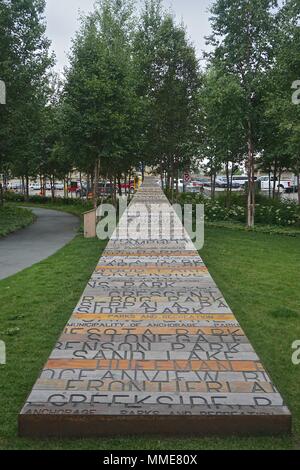 Alaska Anchorage Sculpture at Museum of History and Art Stock Photo - Alamy
