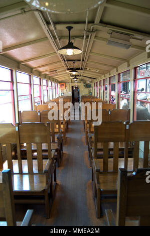 Interior of the Sagano Romantic train, Arashiyama, Japan Stock Photo ...