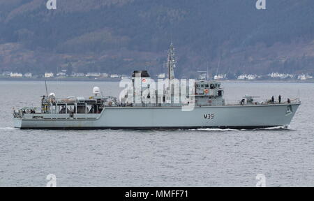 Hunt-class mine countermeasures vessel of the Royal Navy HMS Quorn ...