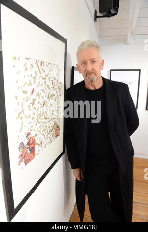 David Mach artist at the opening of his exhibition at the Bonhoga ...