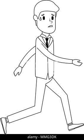 cartoon crying man running Stock Vector Image & Art - Alamy