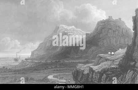 WALES. Remains Dyserth Castle, Flintshire. Gastineau 1831 old antique ...