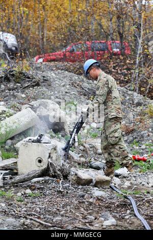 Eight Alaska Army Guardsmen from the 207th Engineer Utility Detachment ...