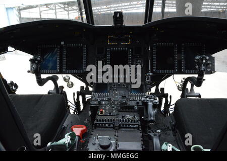 cockpit of U.S. Army chinook helicopter, Ft. Campbell, TN/KY Stock ...