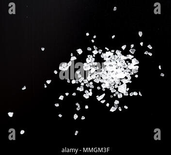 Pile of calcium sulfate on white background, known as micronized ...