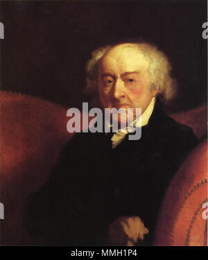 The portrait of John Adams by Gilbert Stuart, painted around 1821, is a ...