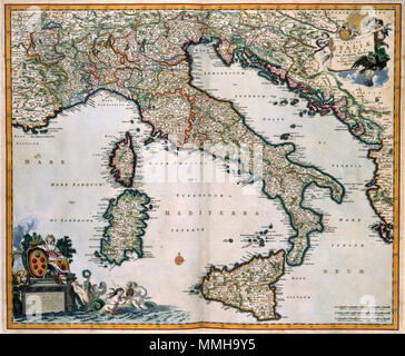 Map of Italy 1600 Stock Photo - Alamy