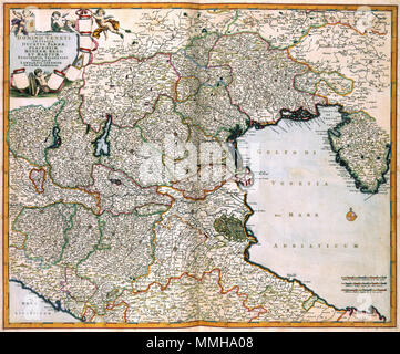 Map, Dominii Veneti in Italia in partes accurate divisi ac statuum ...