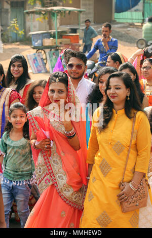 Indian village wedding parade Stock Photo - Alamy