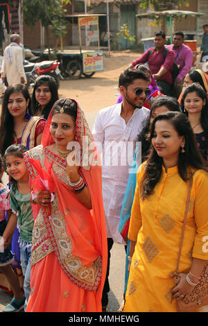 Indian village wedding parade Stock Photo - Alamy