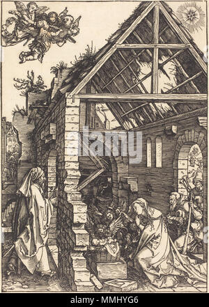 The Nativity, 1504. Albrecht Dürer (German, 1471-1528). Engraving Stock ...