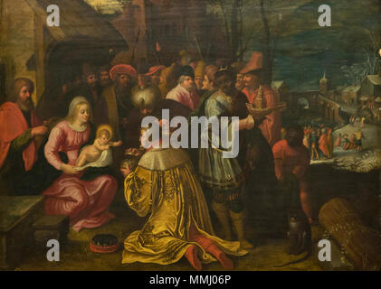 Frans Francken III (1607-1667) - Aanbidding door de wijzen Stock Photo ...