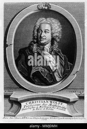 Portrait of Christian Wolff (1679-1754) a German philosopher. Dated ...