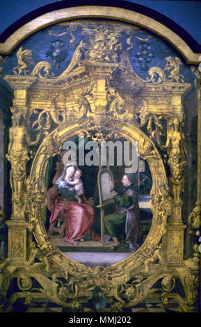 The painting *Saint Luke Painting the Virgin* by Lancelot Blondeel ...