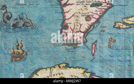 Map of Florida 1565 Stock Photo - Alamy