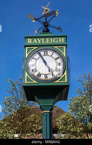 Looking up at the pretty Millennium Clock in the market town of ...