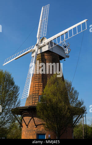 A view of the historic Rayleigh Windmill, located in the market town of ...