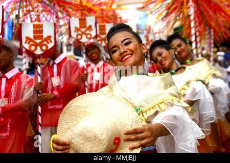 ANTIPOLO CITY, PHILIPPINES - MAY 1, 2018: Parade participants in their ...