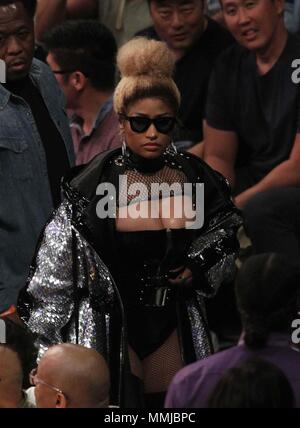 Nicki Minaj out at the Lakers game. The Houston Rockets defeated the ...