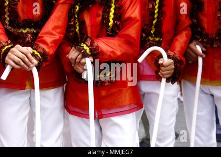 Photo of colorful costumes, attire and props of parade participants ...
